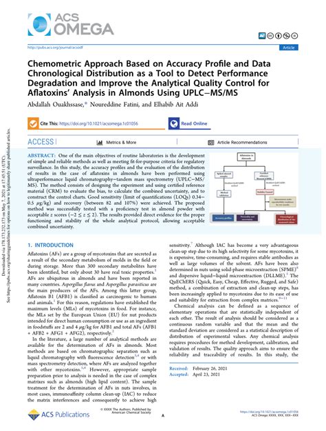 Pdf Chemometric Approach Based On Accuracy Profile And Data Chronological Distribution As A