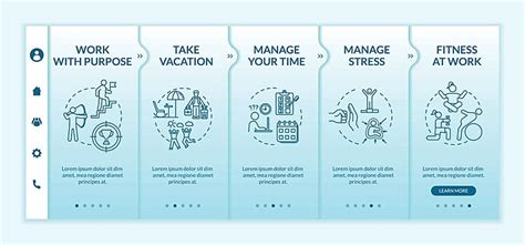 Responsive Onboarding Template For Work Problems And Burnout Vector