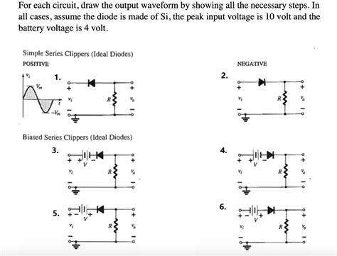 Solved Show All The Steps With Clear Handwriting For Each Circuit Draw The Output Waveform By