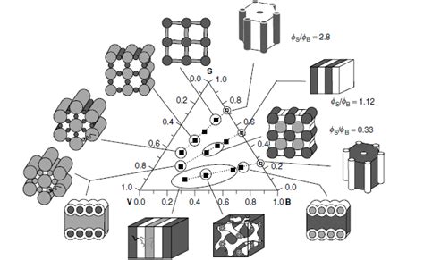 Ternary Phase Diagram Of Microphase Separated Morphologies Produced Download Scientific Diagram