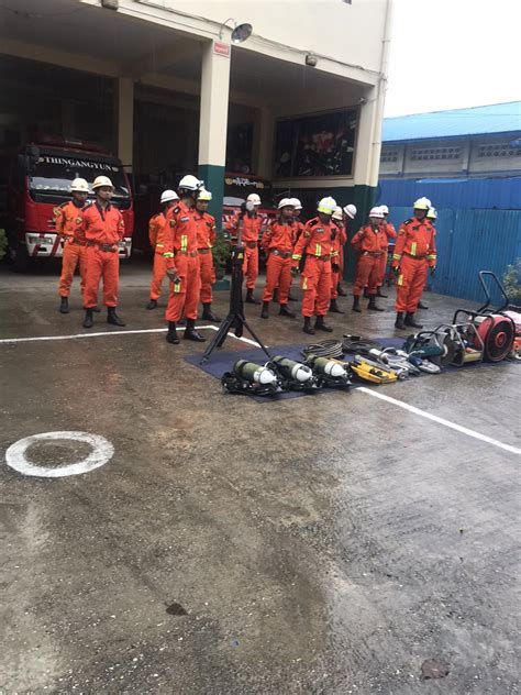သင်္ဃန်းကျွန်းမြို့နယ် မီးသတ်ဦးစီးဌာနမှ သဘာဝဘေးအန္တရာယ်ဖြစ်ပွားပါက အခ
