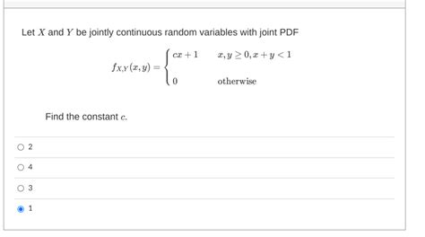 Solved Let X And Y Be Jointly Continuous Random Variables