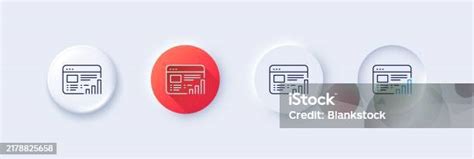 웹 보고서 줄 아이콘입니다 세로 막대형 그래프 기호입니다 선 아이콘 벡터 0명에 대한 스톡 벡터 아트 및 기타 이미지 0명 3차원 형태 감소 Istock