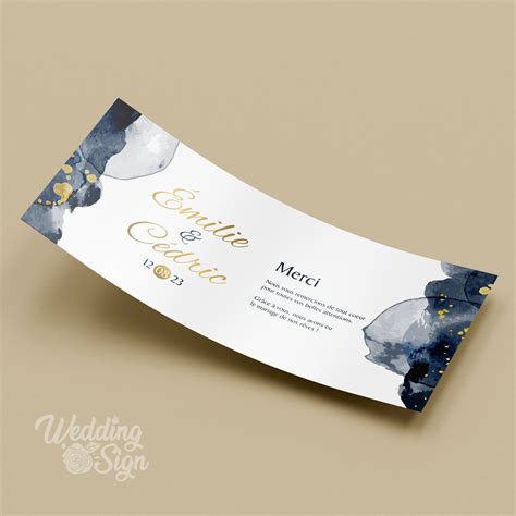 Carte De Remerciement Style élégance Wedding Sign