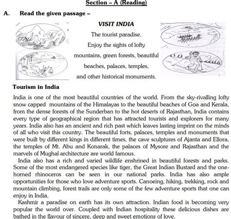 Cbse Class 6 English Sample Paper Set X