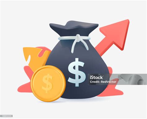 돈 황금 동전과 달러 기호 3d 아이콘 벡터 일러스트의 자루와 금융 독립 풍요로움 저축 0명에 대한 스톡 벡터 아트 및 기타 이미지 Istock