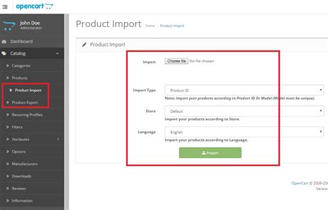Opencart Extension Advanced Product Import Export Csv Excel Codeison
