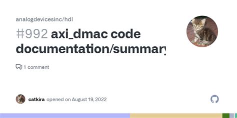 Axi Dmac Code Documentation Summary Issue 992 Analogdevicesinc Hdl
