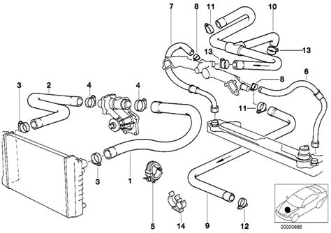 1995 Bmw 530i Hose F Radiator And Engine Return Cooling 64218390710