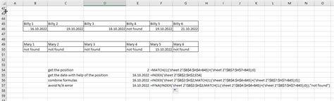 Excel Lookup Name Within Range Of Cells And Return Text Few Cells Above The Lookup Name