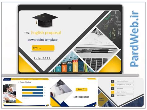 قالب پاورپوینت دفاع پروپوزال زبان انگلیسی