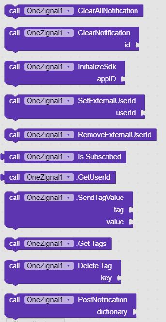 Latest Sdk Onesignal Push Notification Paid V5117 Extensions Kodular Community
