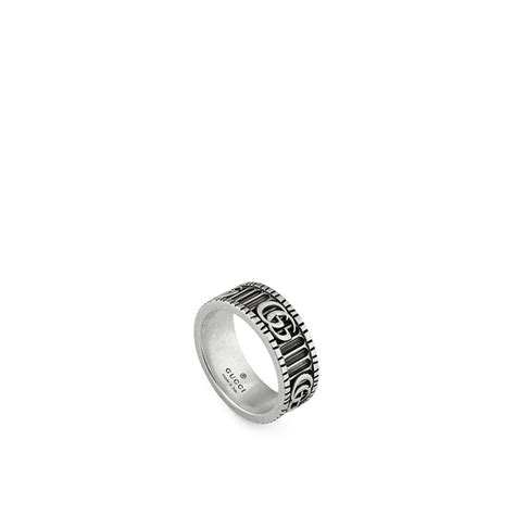Gucci Gg Marmont Double G Sterling Silver Band