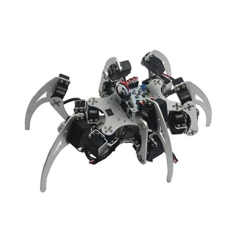 18DOF Aluminium Hexapod Spider Six Legs Robot Kit MG996R Servos Controller Full Set Silver