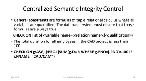Distributed Dbms Unit 5 Semantic Data Control Pptx Databases
