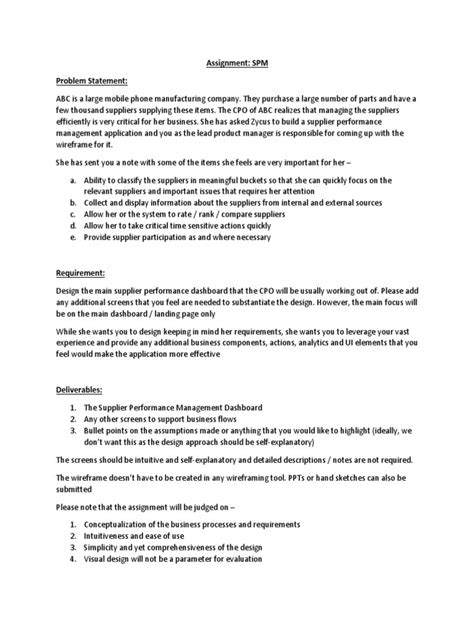 Enabling Strategic Supplier Insights A Supplier Performance Management Dashboard Pdf Supply