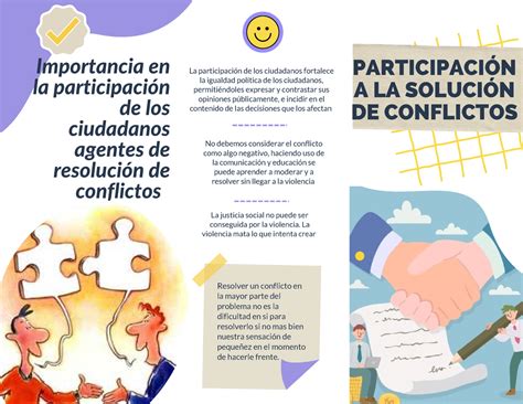 Plegable Resolucion De Conflictos Importancia En La Participaci N De