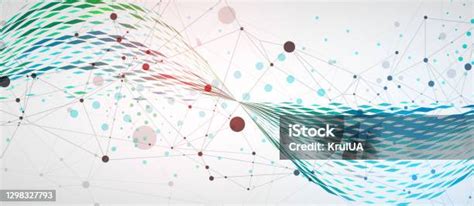 과학 기술 프리젠 테이션을위한 템플릿 플렉서스 스타일 배경 차원 분열도형에 대한 스톡 벡터 아트 및 기타 이미지 차원 분열도형 개념 곡선 Istock