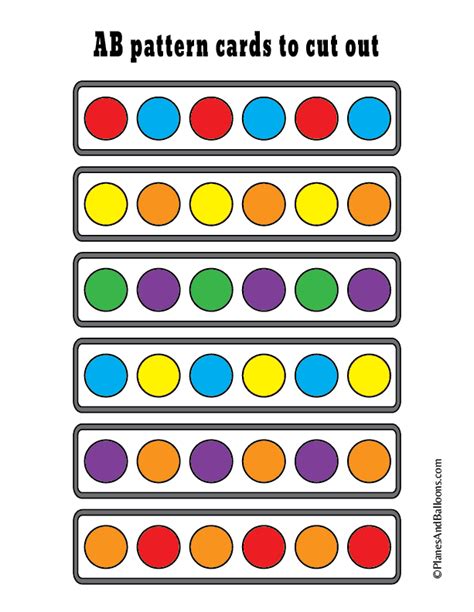 Ab Patterns For Preschoolers Printables