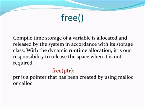 Memory Allocation In C Ppt