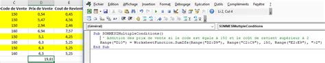 VBA Fonctions SOMME SI Et SOMME SI ENS Automate Excel