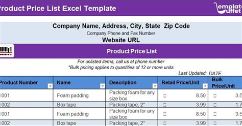 Product Price List Excel Template Easily Manage Prices Increase Profits