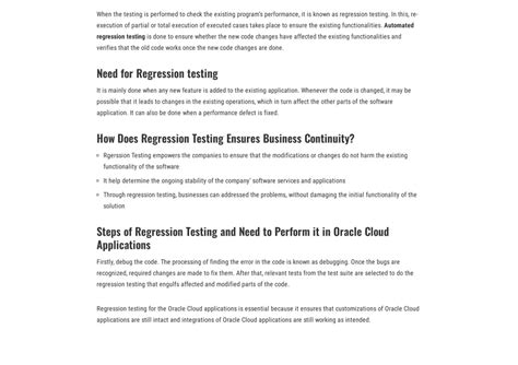 Ppt A Guide To Perform Automated Regression Testing In Oracle Cloud