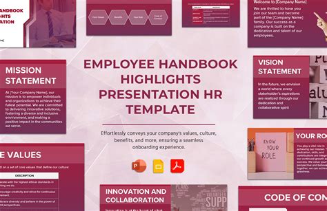 Employee Handbook Highlights Presentation Hr Template In Pdf Employee Handbook Highlights Presentation Hr Template In Pdf