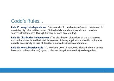 Codds Rules For Relational Database Management Systems