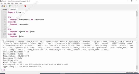 Micropython Openweathermap Api With Esp32esp8266