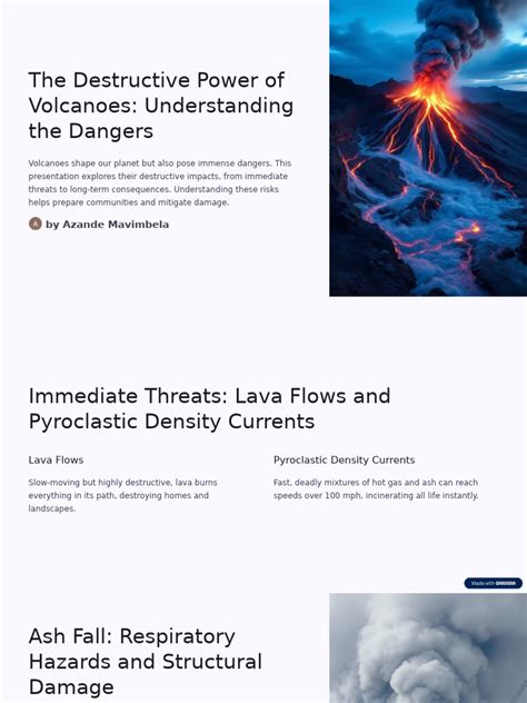 The Destructive Power Of Volcanoes Understanding The Dangers Pdf