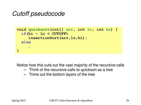 Cse373 Data Structure And Algorithms Lecture 22 More Sorting Ppt Download