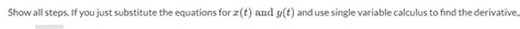solved find dtdz using the chain rule