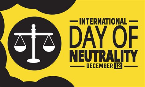 12월 국제 중립의 날 휴일 컨셉 플래카드 배경 인사말 카드 텍스트 비문이 있는 포스터 디자인 템플릿 표준 소셜 미디어 게시물에 적합합니다 12월에 대한 스톡 벡터 아트 및
