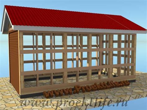 Как построить каркасный гараж своими руками Каркасный дом Дом Проекты домов