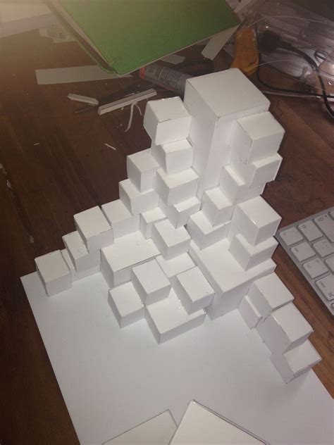Sketch Model Of Cube Composition Architecture Projects