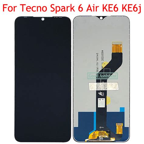 Original For Tecno Spark 6 Air Lcd With Frame Display Touch Screen Digitizer Full Set Assembly