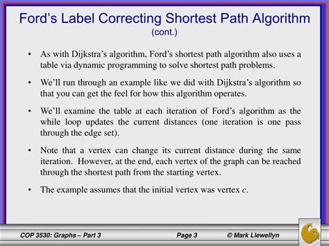 Ppt Cop 3530 Computer Science Iii Summer 2005 Graphs Part 3 Powerpoint Presentation Id