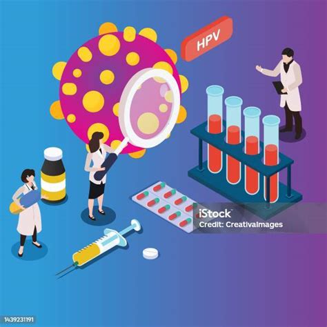 의사 진단 Hpv 바이러스 아이소 메트릭 3d 사람들에 대한 스톡 벡터 아트 및 기타 이미지 사람들 유두종 Dna Istock