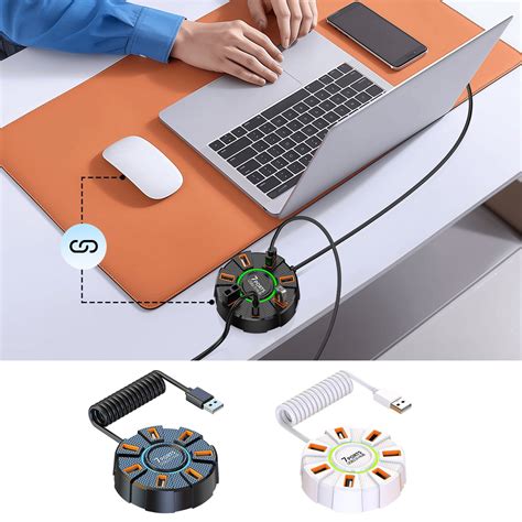 Lohuatrd Usb Hub Docking Station With 7 Ports High Speed Data