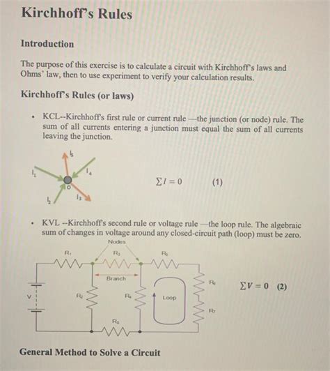 solved kirchhoff s rules introduction the purpose of this