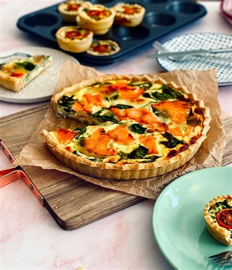 Salmon And Spinach Quiche