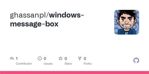 Github Ghassanplwindows Message Box