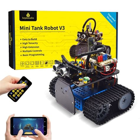Robot Kit Mini Tank V3 0 Smart Diy Programozható Stem Kompatibilis Az Arduino And Mixlyvel
