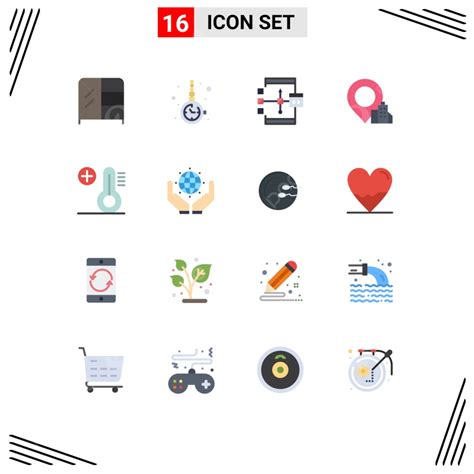 User Interface Design Vector Art Png User Interface Pack Of 16 Basic Flat Colors Of Plus