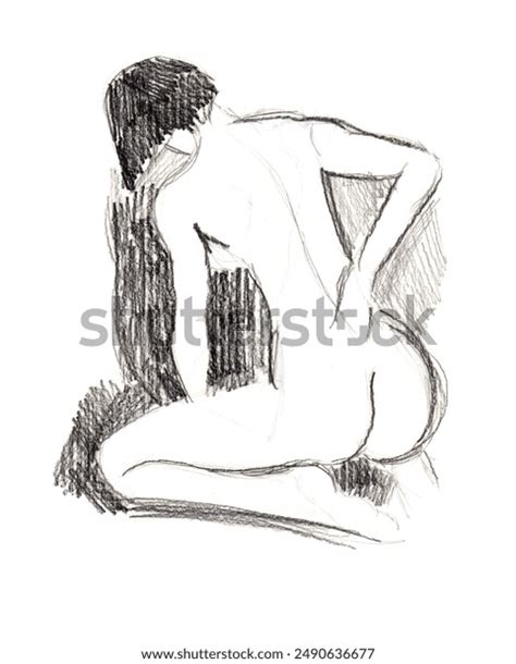 Female Naked Pencil Drawing Over Royalty Free Licensable Stock Illustrations Drawings