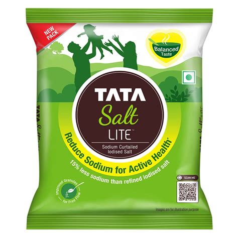 Buy Tata Salt Lite Low Sodium Salt Reduce Sodium For Active Lite Namak Kg Pouch