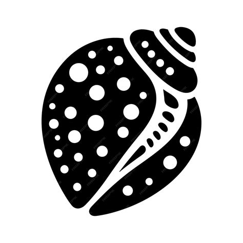 Unique Spotted Cowrie Shell Vector Illustration Highdpi For Quality