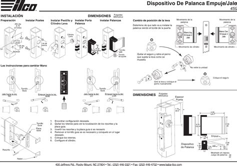 Kaba Ilco 459 Series Installation Instructionss Instructions