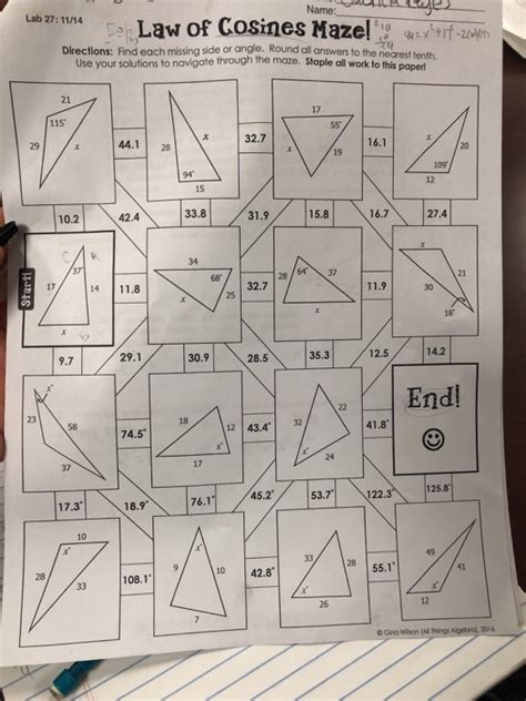 Trigonometry Maze Answer Sheet At Ali Farrow Blog